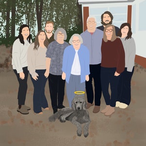 Group Portrait, Group Drawing, Drawing From Photo,digital Drawing ...