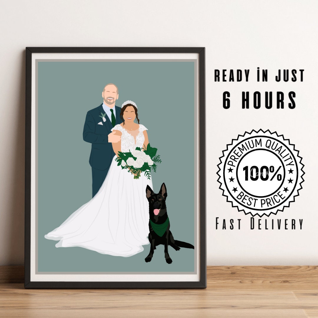 Wedding Portrait, Wedding Illustration,family Portrait,father of the ...