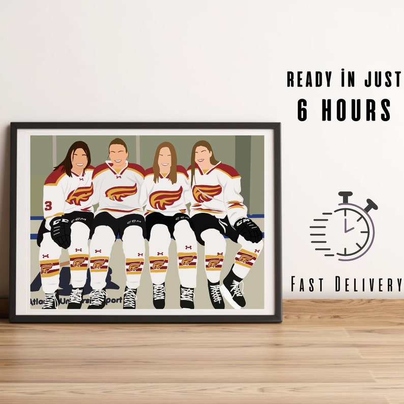 Group Portrait Group Drawing Drawing From Photodigital | Etsy