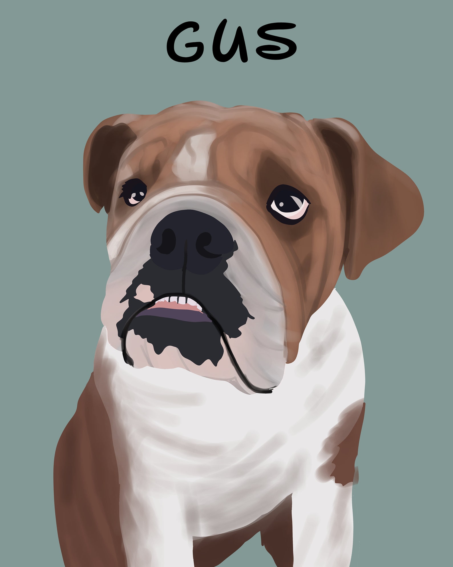 Pet Loss Memorial Portrait, Angel Wings and Halo, Custom Faceless Dog ...