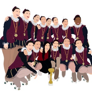 Group Portrait, Group Drawing, Drawing From Photo,digital Drawing ...