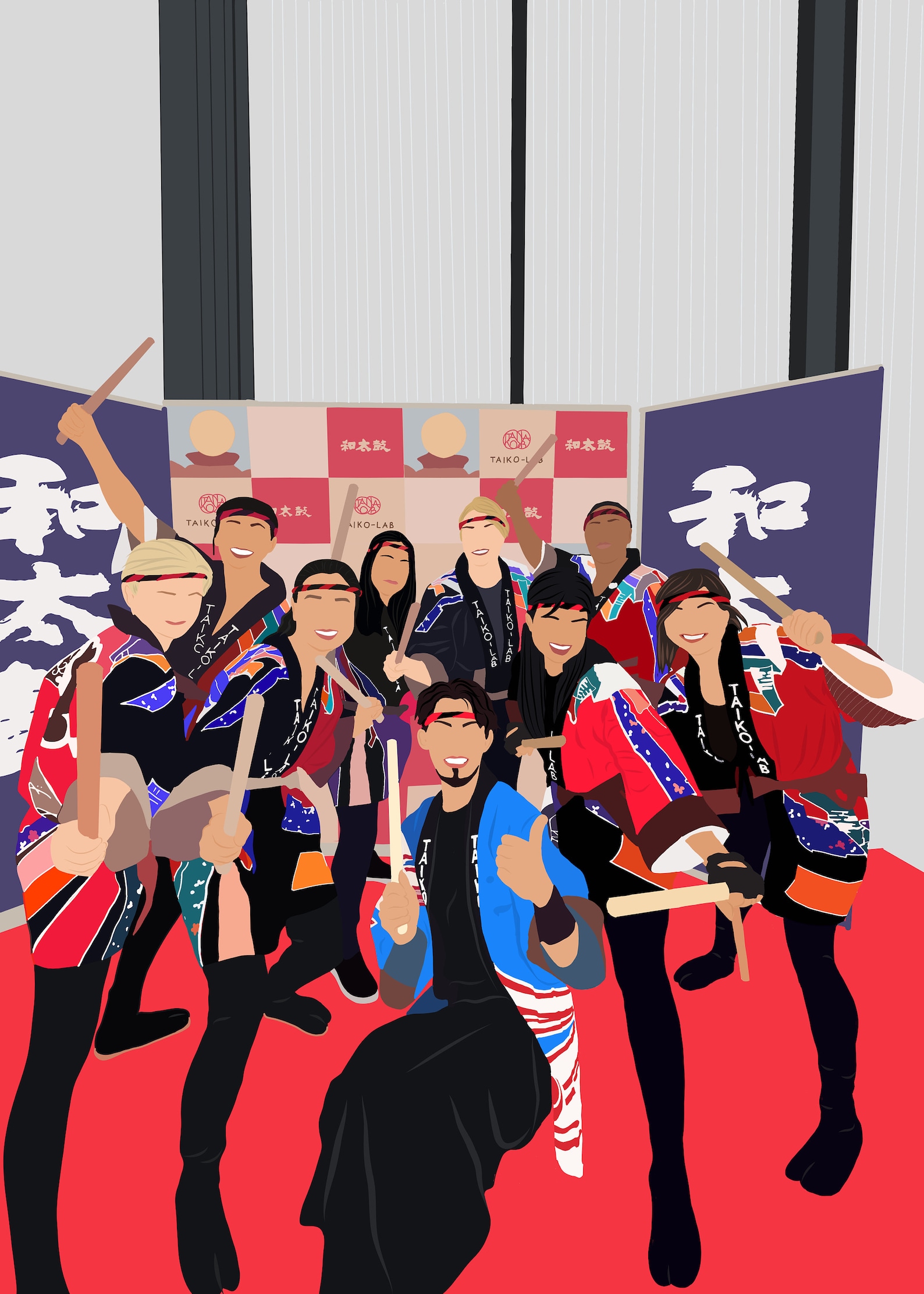 Group Portrait Group Drawing Drawing From Photodigital - Etsy