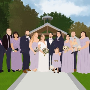 Group Portrait, Group Drawing, Drawing From Photo,digital Drawing ...