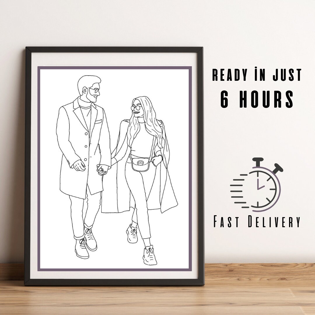Custom Line Drawing, Minimalist Illustration, Minimalist Portrait ...