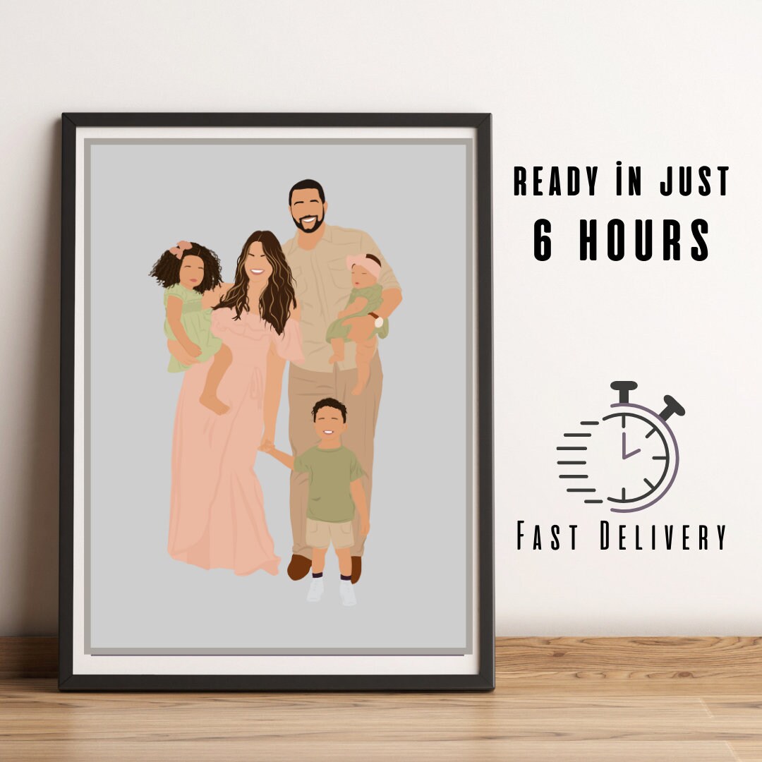 Custom Faceless Portrait, Faceless Portrait Print, Custom Portrait ...