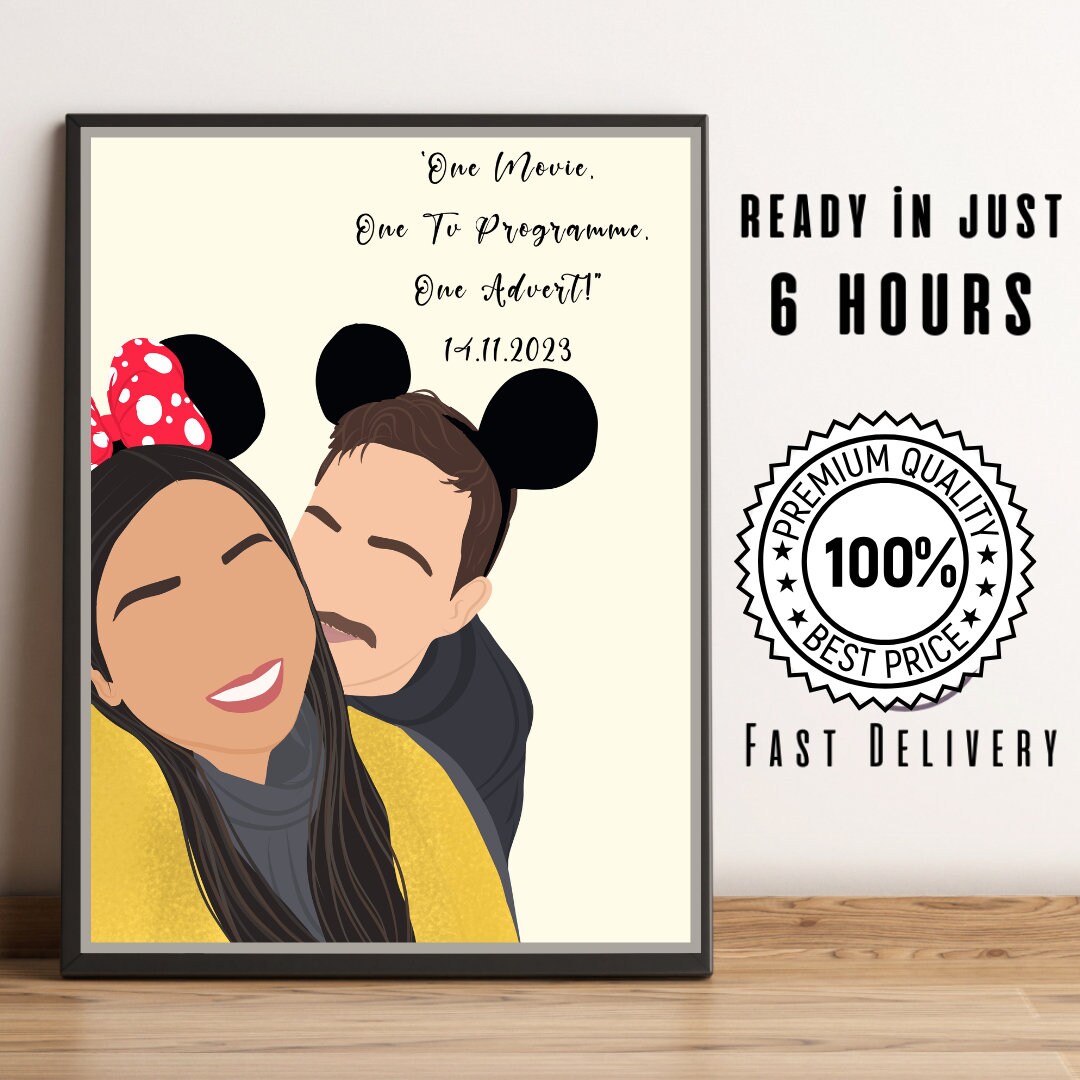 Personalized Print Portrait, Family Portrait Gift,hand Drawing ...