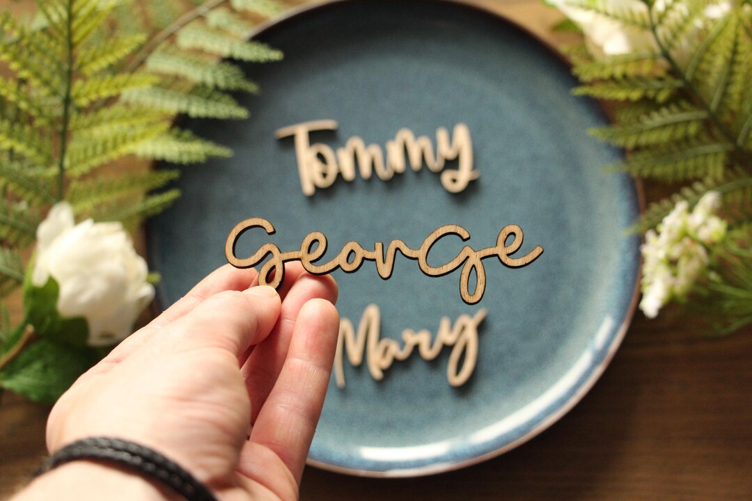 Personalised Wedding Place Names for Guests, Place Settings Table Decor ...