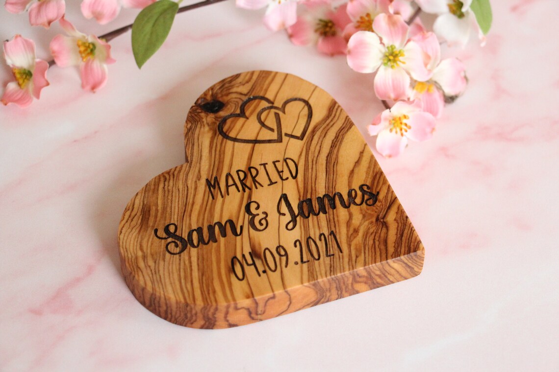 Personalised 'married' Wedding Gift, Just Married Ornament, Wood ...