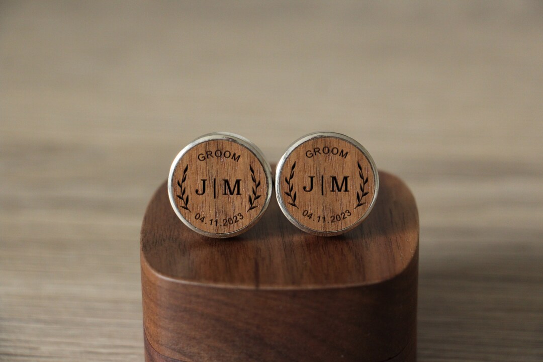 Personalised Groom Wooden Wedding Cufflinks, Husband to Be / Groom Cuff ...