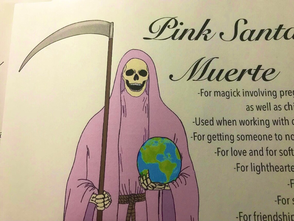 Bundle 4 Pages, La Santa Muerte Art Prints, Santisima Muerte Printable ...