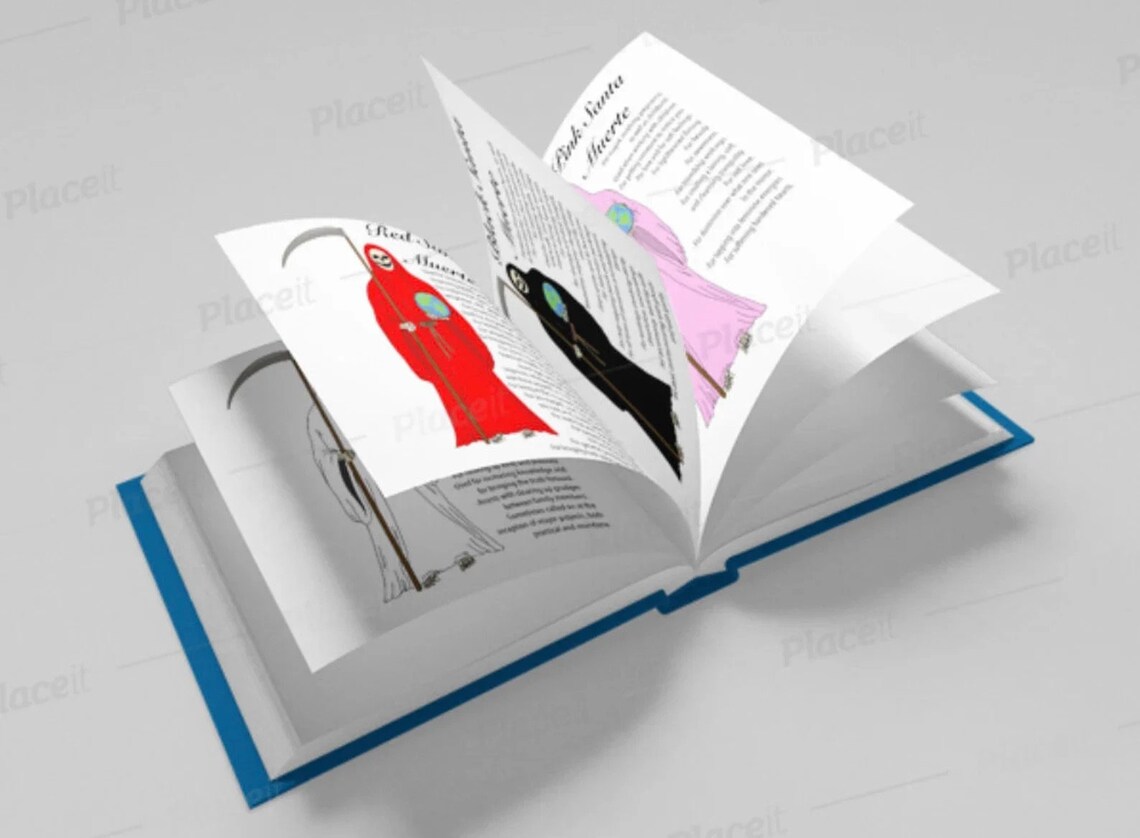 Bundle 3 Pages La Santa Muerte Printable Pages Santisima - Etsy