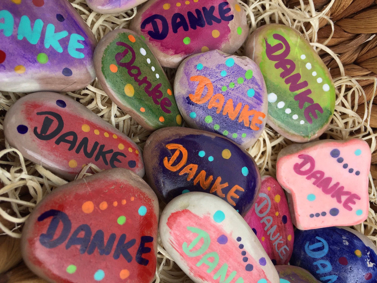 Bemalte Steine Danke Dankeschön Mitbringsel Geschenk | Etsy
