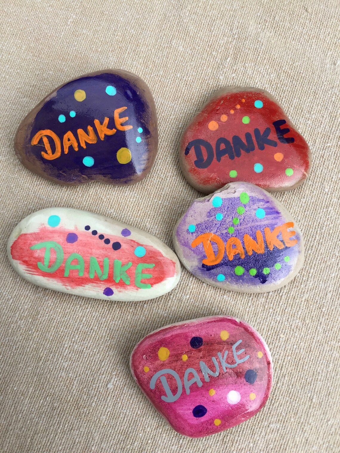Bemalte Steine Danke Dankeschön Mitbringsel Geschenk | Etsy