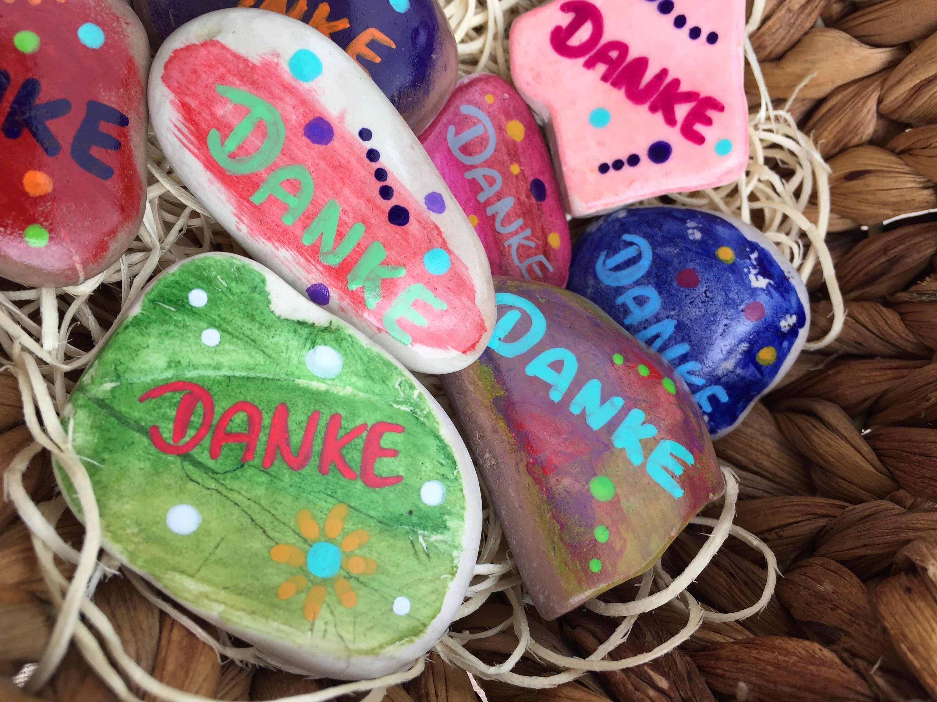 Bemalte Steine Danke Dankeschön Mitbringsel Geschenk | Etsy