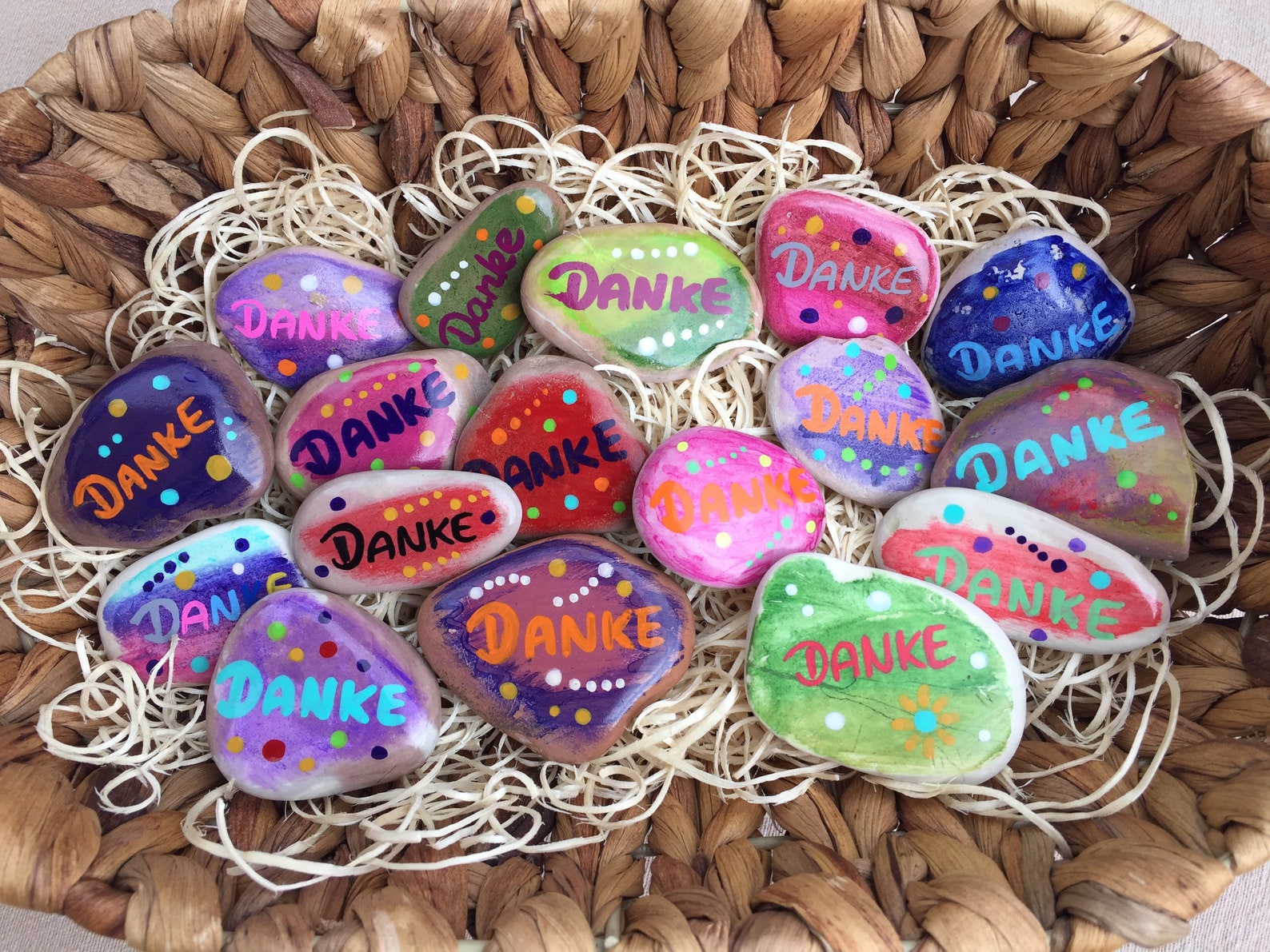 Bemalte Steine Danke Dankeschön Mitbringsel Geschenk | Etsy