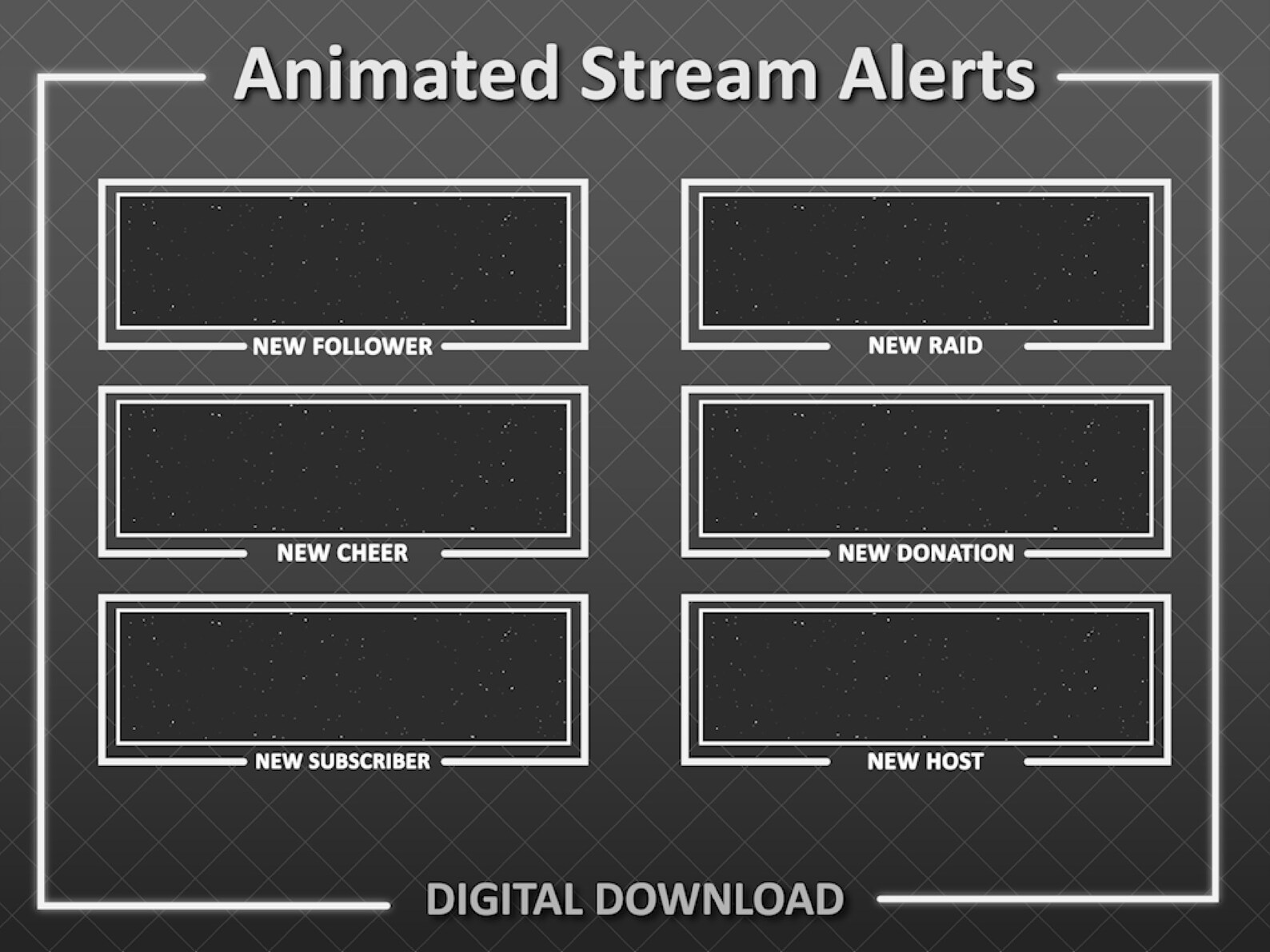 Twitch Animated Alerts | Animated Stream Alert Pack | Minimalistic ...