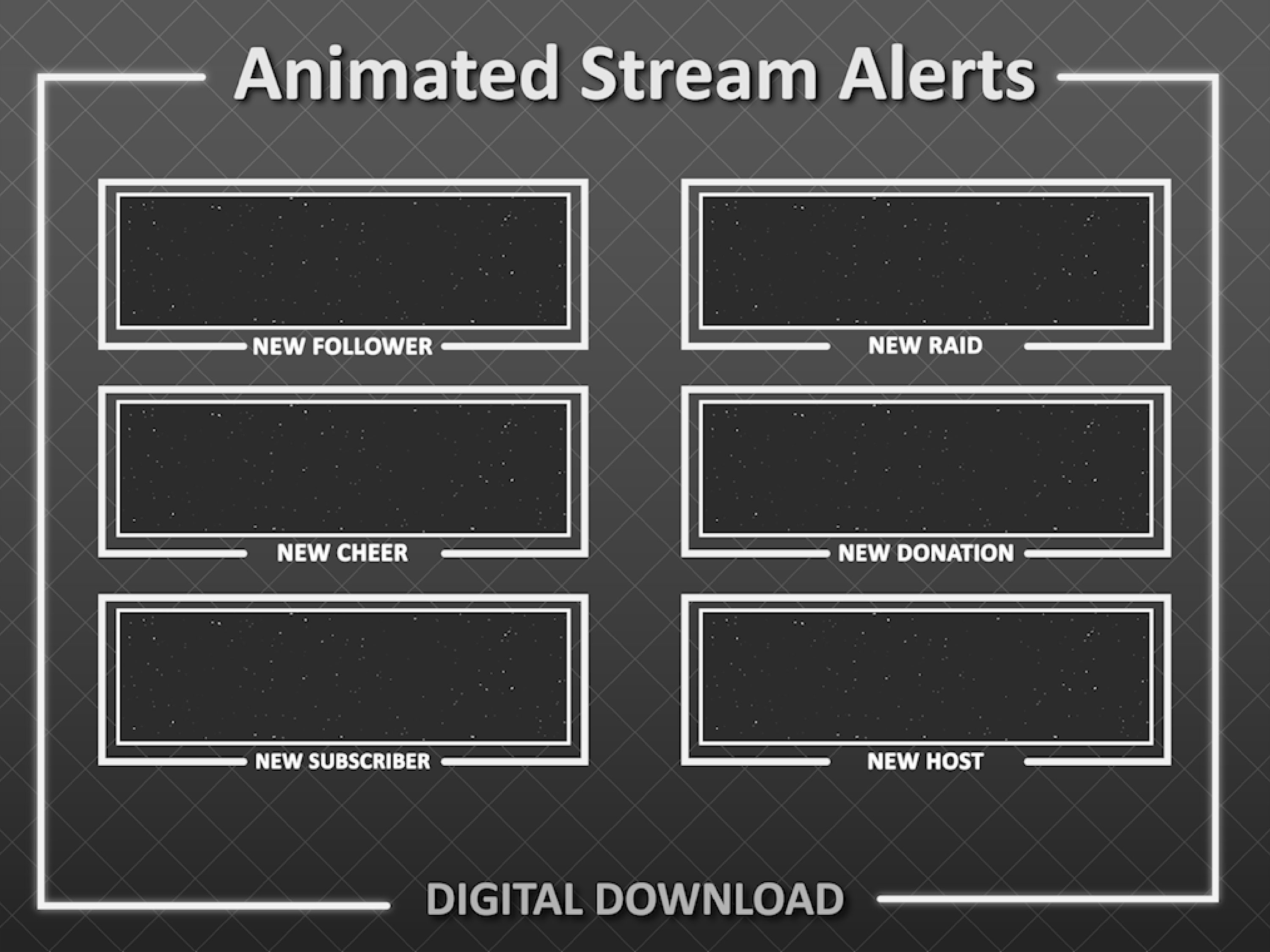 Twitch Animated Alerts | Animated Stream Alert Pack | Minimalistic ...