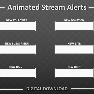 Twitch Animated Alerts | Animated Stream Alert Pack | Minimalistic ...