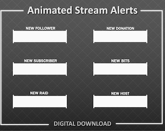 Twitch Animated Alerts Animated Stream Alert Pack | Etsy
