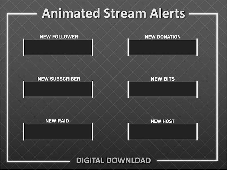 Twitch Animated Alerts | Animated Stream Alert Pack | Minimalistic ...