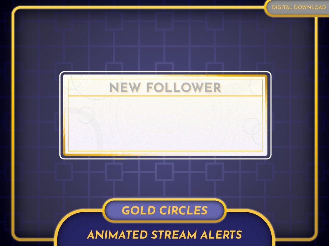 Twitch Animated Alerts Animated Stream Alert Pack Gold - Etsy