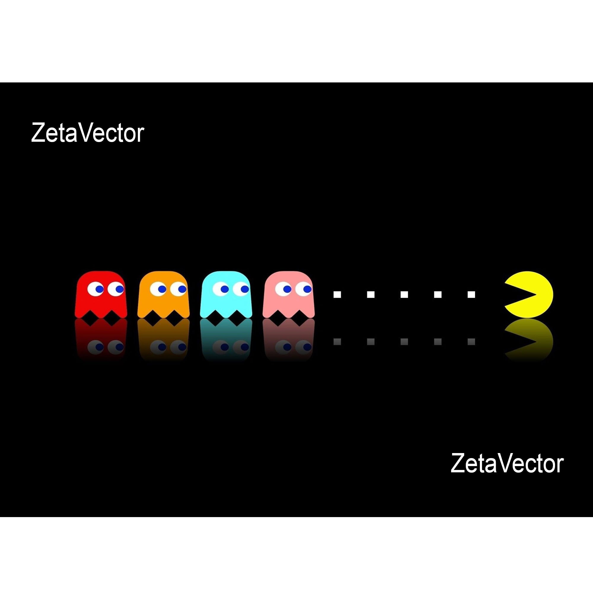 Pac Man colours download file colorful art poster print ready | Etsy