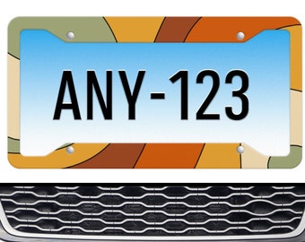 Retro Groovy License Plate - Etsy