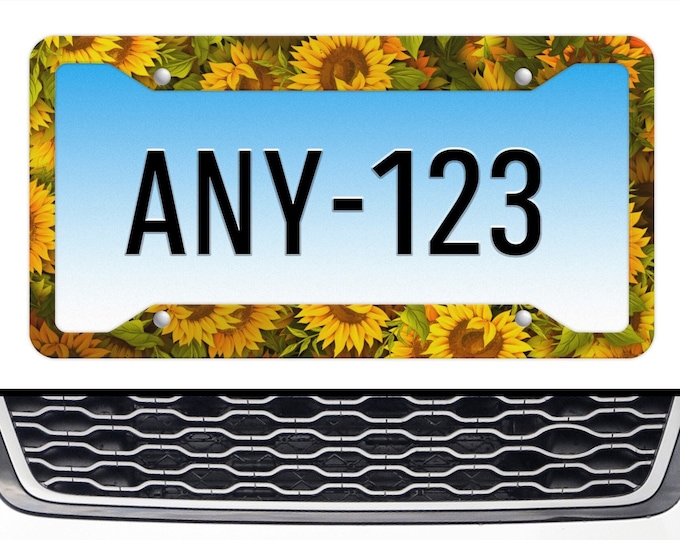 Vintage Wildflower License Plate Frame Floral Metal License Frame ...