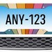 Retro Sun Rays License Plate Frame Cute, 70s License Plate Frames for ...