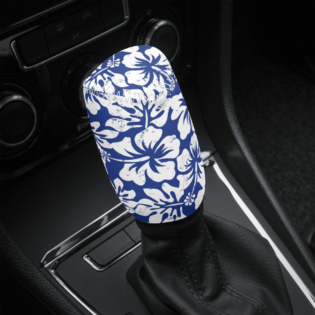 Hibiscus Flower Shift Knob Cover for Women, Floral Car Shifter Gear ...