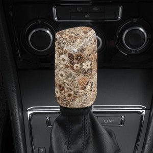 Boho Floral Hazel Shift Knob Cover for Women, Earthy Floral Shifter ...