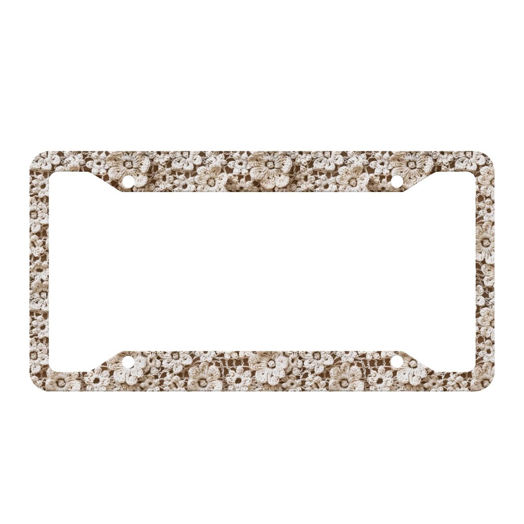 Daisy Crochet License Plate Frame Cute Number Plate Frames Cottagecore ...