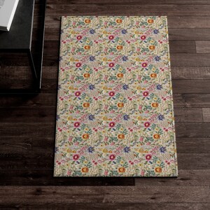 Summer Flower Bloom Rug, Floral Area Rug, Cottagecore Floor Mat for ...