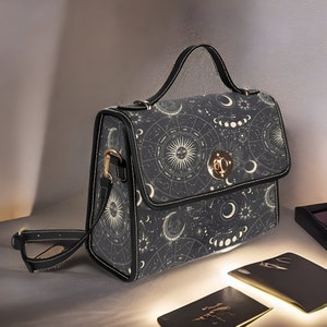 Astrology Handbag Witchy, Celestial Satchel Bag Esoteric, Vegan Leather ...