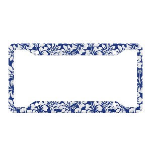 Hibiscus Flower License Plate Frame Blue Aloha License Plate - Etsy