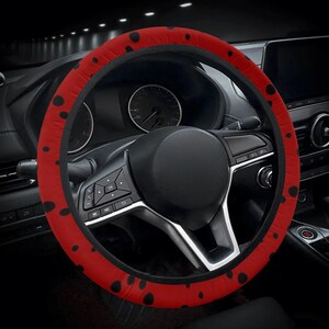 Ladybug Steer Wheel Cover Cute Car Wheel Cover Red Steering Wheel Cover ...
