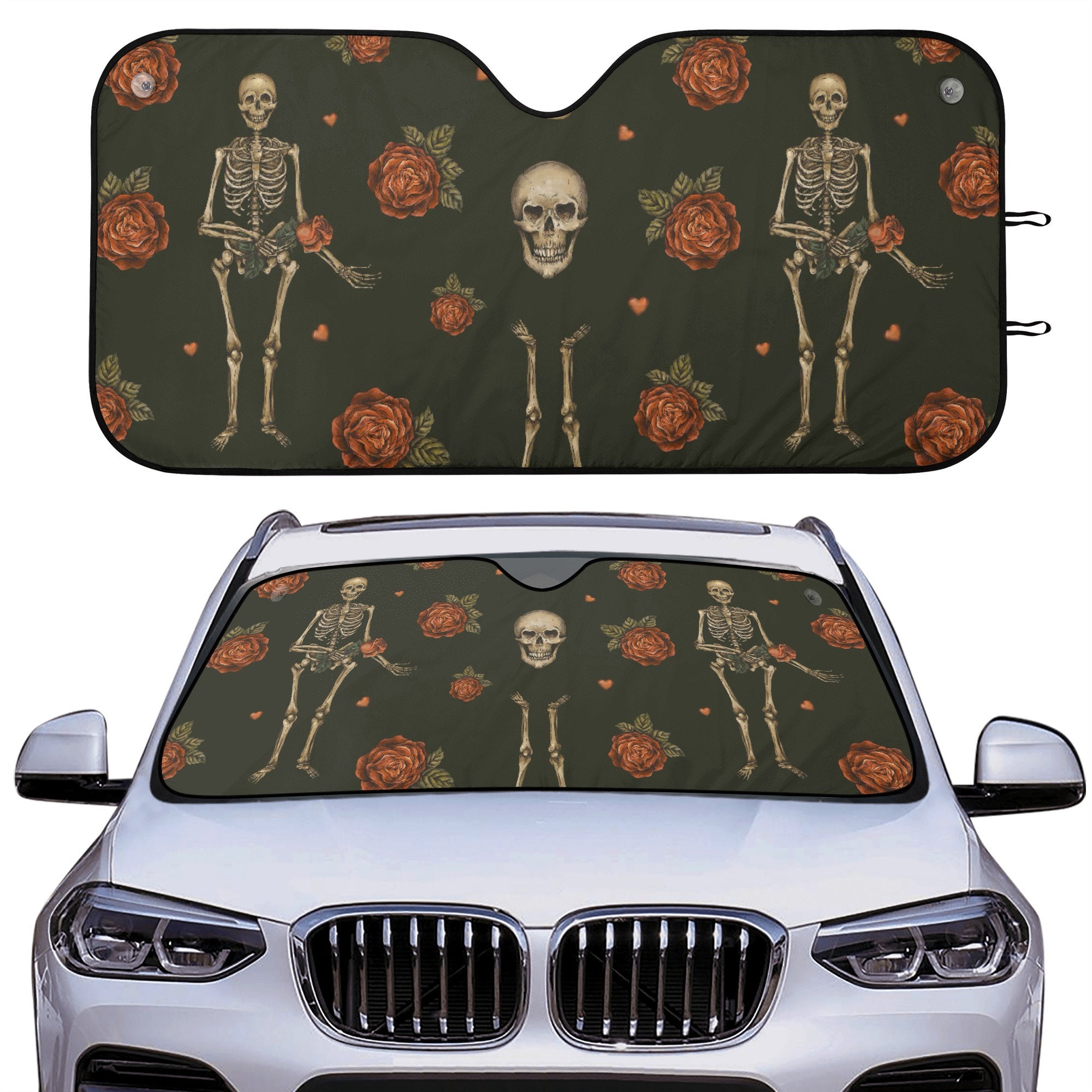 Lovesick Skeleton Windshield Car Sun Shade Designed & Sold By Elizabeth ...