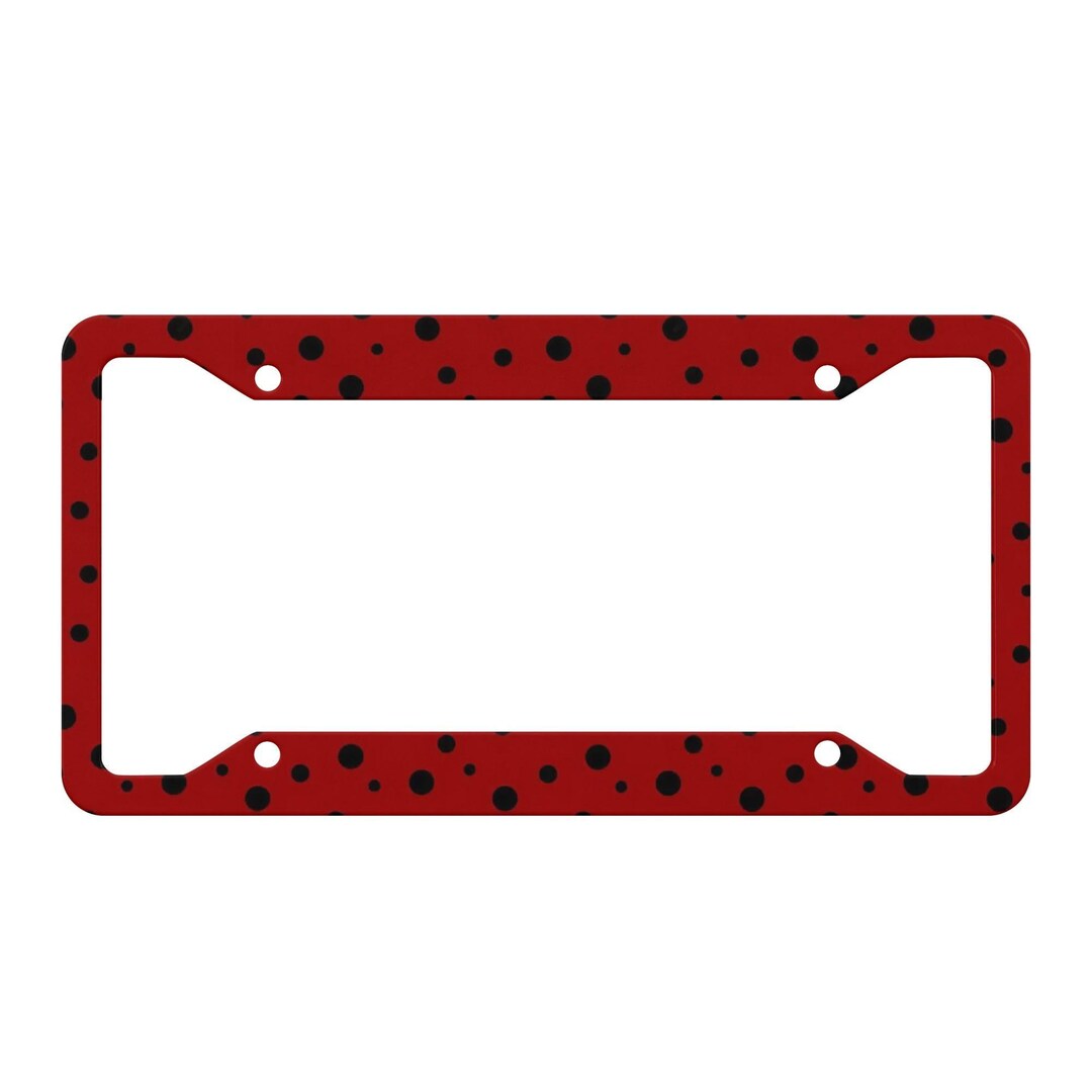 Ladybug License Plate Frame Cute Number Plate Frames Beetle Red Car ...