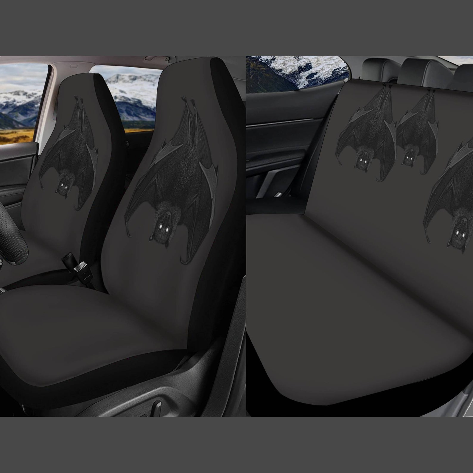 Bat Car Seat Cover Full Set Bat Eyes Seat Covers for Car - Etsy