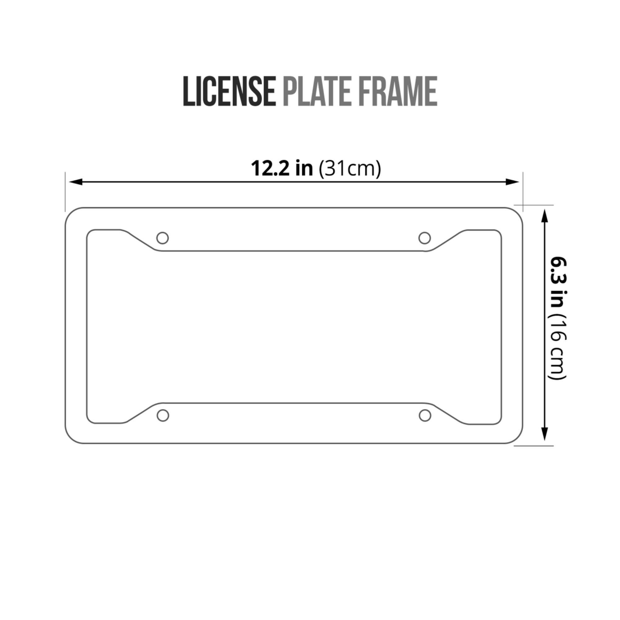 Retro Groovy License Plate Frame Cute Orange Brown License - Etsy