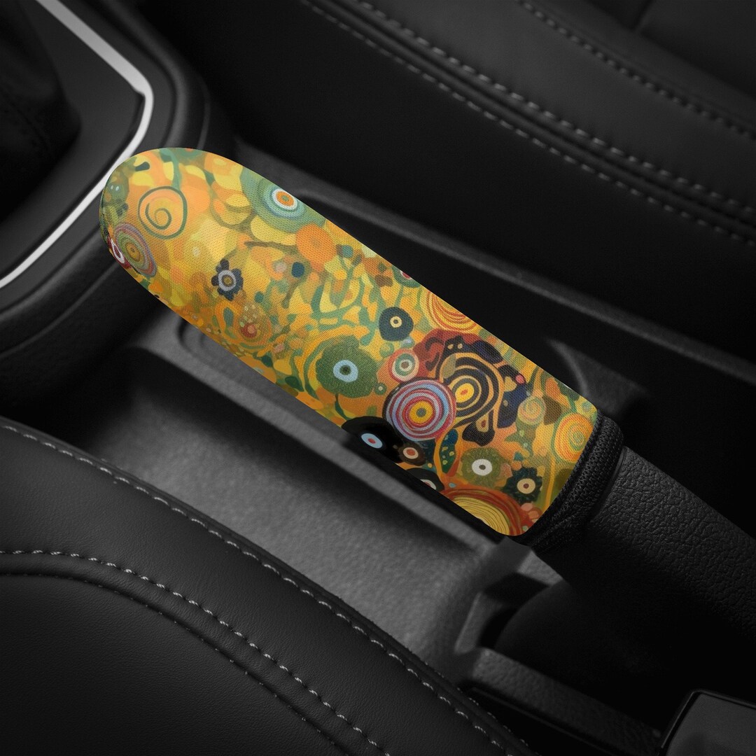 Klimt Floral Handbrake Cover for Car, Klimt Inspired Car Interior Decor ...