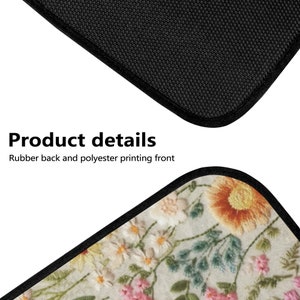 Summer Flower Bloom Car Mats, Floral Car Floor Mats, Cottagecore Car ...