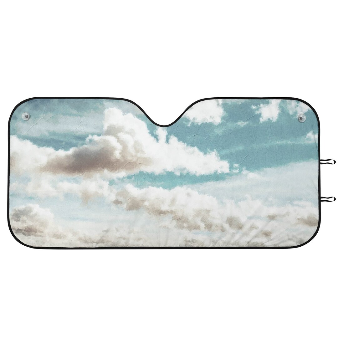 Sky & Cloud Windshield Sun Shade, Windshield Sunshade Oil Painting ...