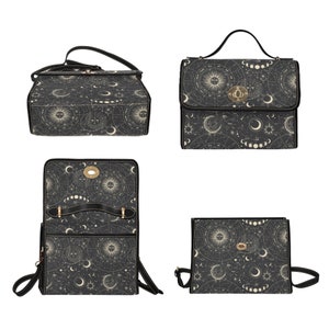 Astrology Handbag Witchy, Celestial Satchel Bag Esoteric, Vegan Leather ...