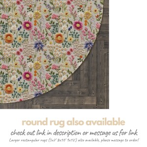Summer Flower Bloom Rug, Floral Area Rug, Cottagecore Floor Mat for ...