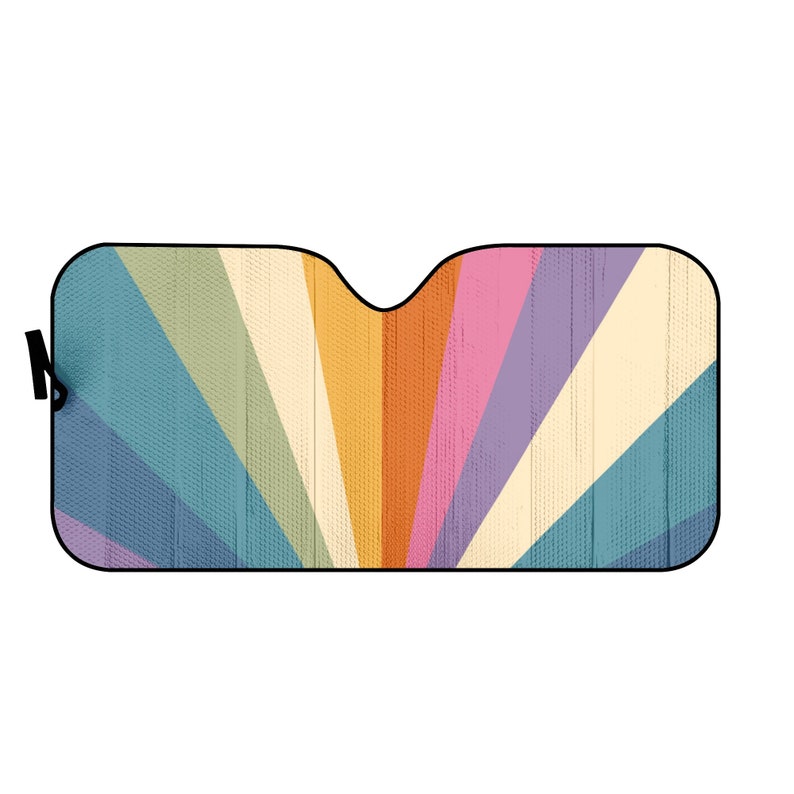 Retro Sun Ray Windshield Sun Shade Rainbow Windshield - Etsy