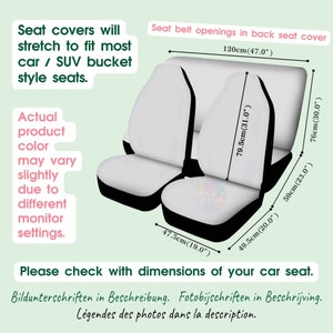 Lavender Spring Car Seat Cover for Vehicle Full Set Faux Embroidery ...