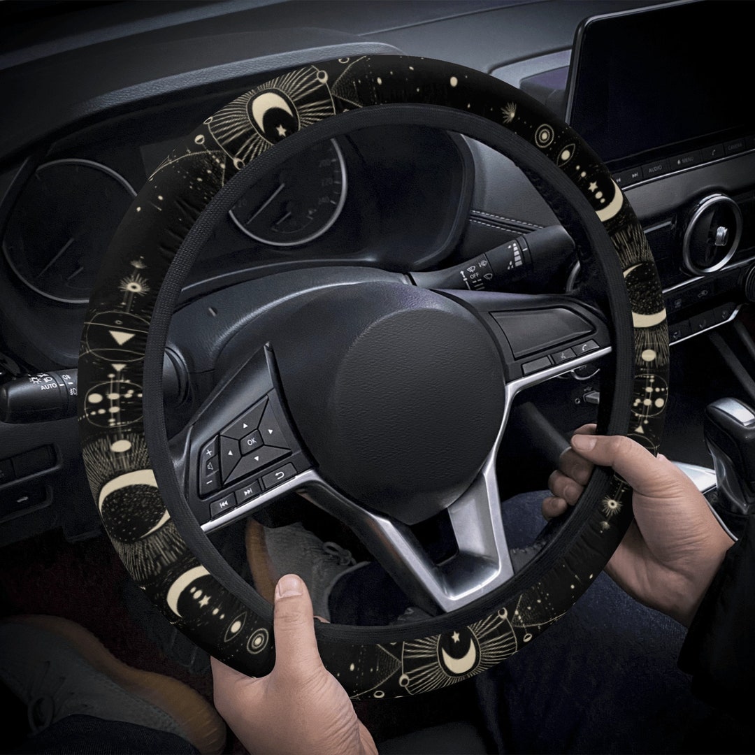 Boho Celestial Steering Wheel Cover Cute, Boho Moon Car Steering Wheel ...