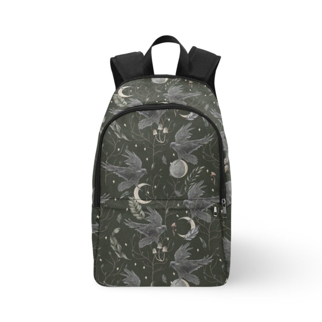 Lunar Raven Backpack, Witchy Computer Backpack, Backpack Goth, Backpack ...