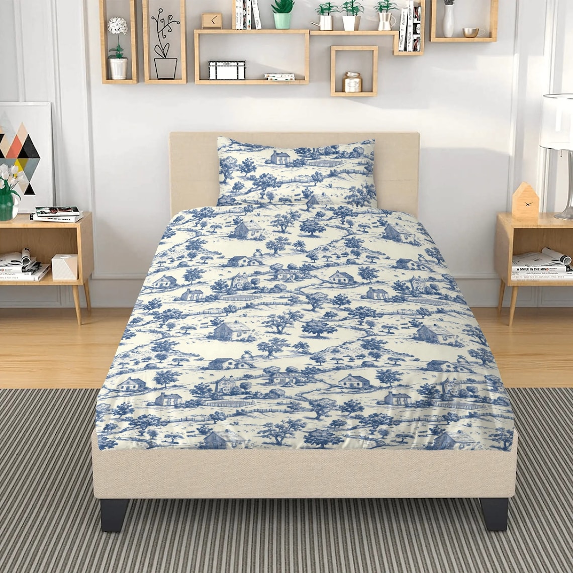 Village Toile Duvet Cover Set With Pillowcases Toile Duvet Set King ...